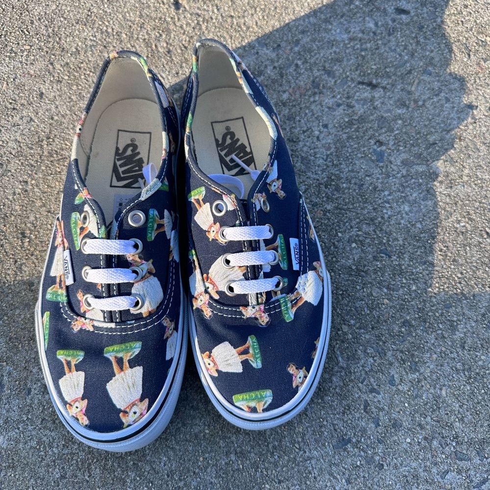 Navy Blue Hula Girl Vans - Gem